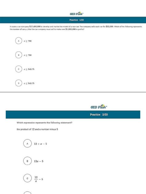 Basic Algebra Ged Flash 3 Pdf