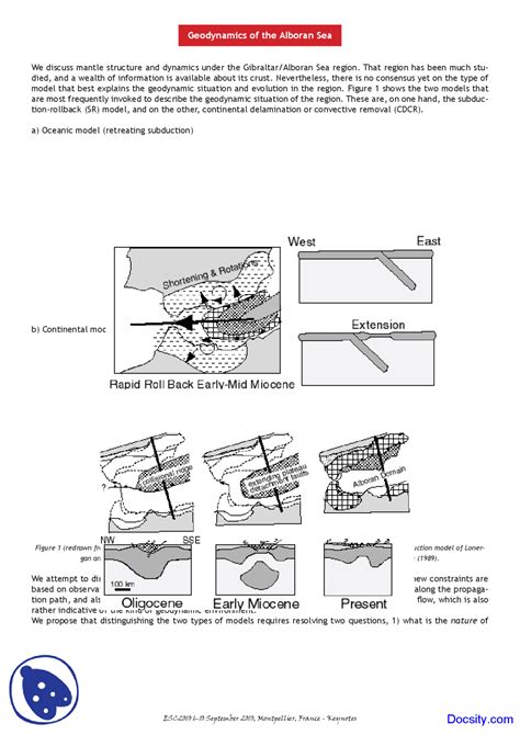 Alboran Sea Seismology Lecture Notes Docsity