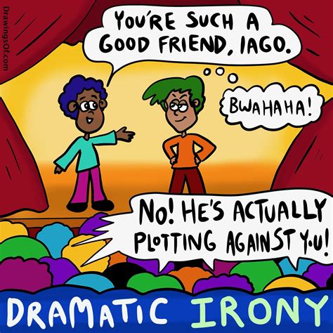 types of irony definitions and examples illustrated drawings of