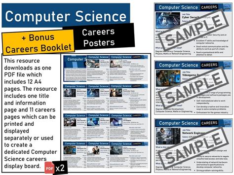 Computer Science Careers Posters Bonus Careers Booklet Teaching