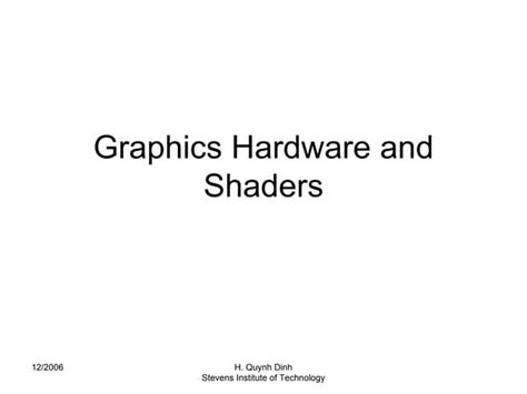 Hardware Shaders Ppt