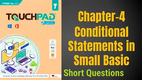 touchpad prime ver 2 1 class 7 conditional statements in small basic