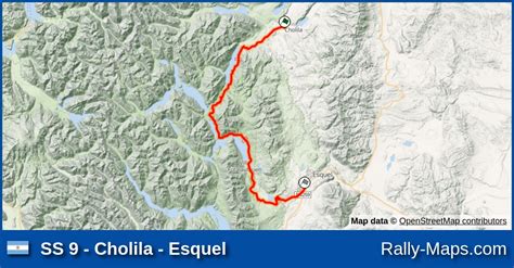 Ss 9 Cholila Esquel Stage Map Rally Argentina 1983 Wrc 🌍
