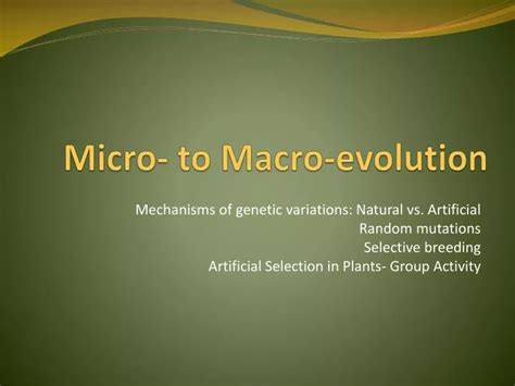Ppt Micro To Macro Evolution Powerpoint Presentation Free Download
