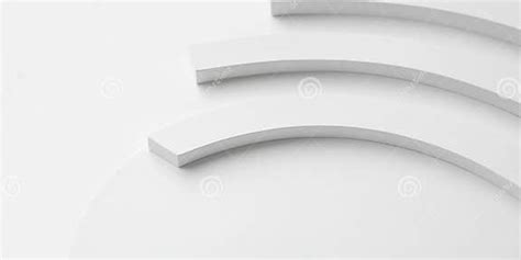 Abstract White Curved Shapes Minimalist Modern Design Background Art Soft Lines Clean Style