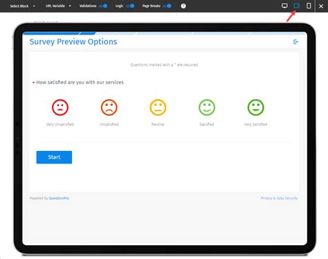 Survey Preview Options Questionpro Help Document