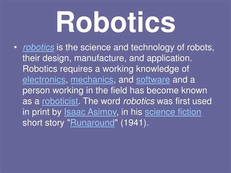 PPT Exploring The World Of Robotics Applications And Advancements PowerPoint Presentation