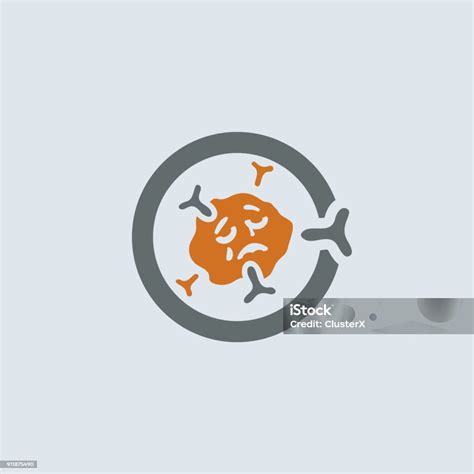 Grayorange Immunoglobulin Round Icon Stock Illustration Download