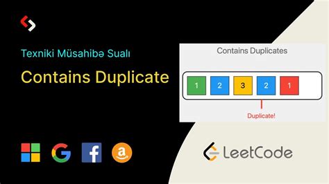 Leetcode Contains Duplicate Youtube
