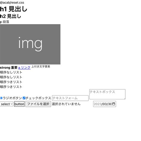リセットCSS比較 吉川ウェブ