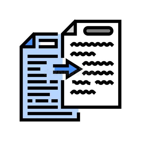 Plain Language Technical Writer Color Icon Vector Illustration Stock