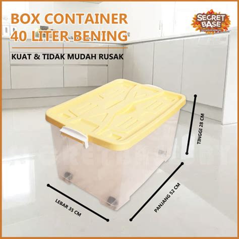 Promo Box Container 40 Liter Roda Kontainer Box Plastik Container Box Bening Lavender