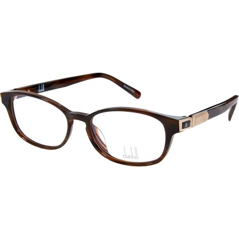 Dunhill Brown Patterned Retangular Glasses Glasses Womens Accessories Accessories