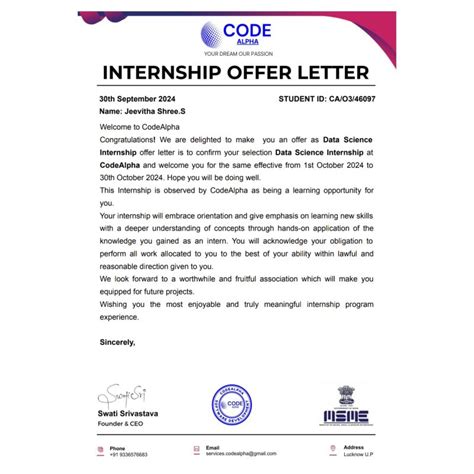 Jeevitha Shree On Linkedin Datascienceinternship Codealpha