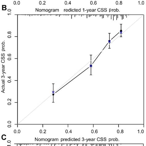 Calibration Curves Of The Nomogram Predicting Css In The Development