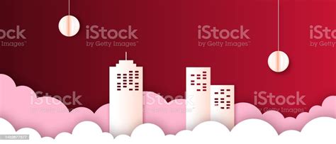 자연 종이 컷 아트 하늘 구름 배너 종이 접기 개념 3d 종이 컷 스타일 환경 요소 봄 배경 만화에 대한 스톡 벡터 아트 및 기타 이미지 Istock