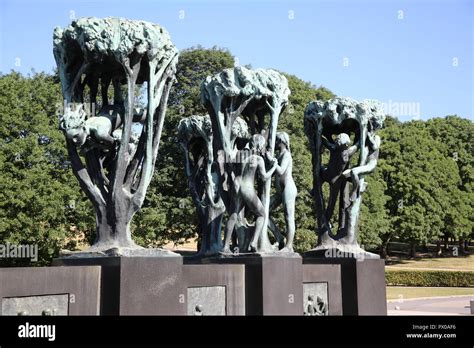 Vigeland Sculpture Park Fragner Park Oslo Norway The Park Contains