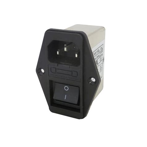 emi filter with fuse and switch