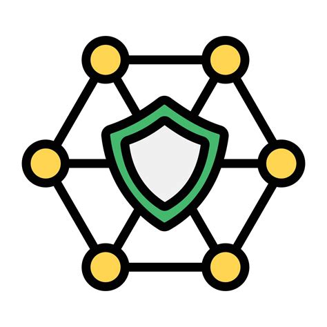 Shield Inside Nodes Network Showing Concept Of Security Network Icon