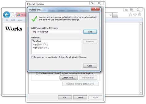 Self Signed Certificates In IE