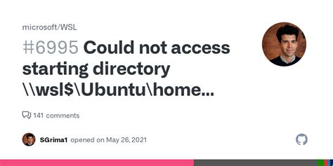 Could Not Access Starting Directory Wsl Ubuntu Home Error 0x8007010b · Issue 6995