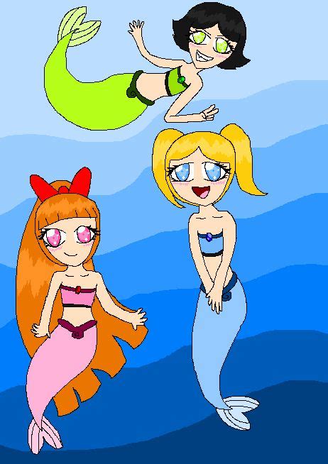 Powerpuff Mermaidsttly Cute By Starflash111 On Deviantart Mermaid
