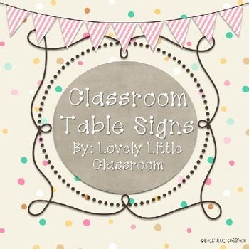 Classroom Table Numbers By Lovely Babe Classroom TPT