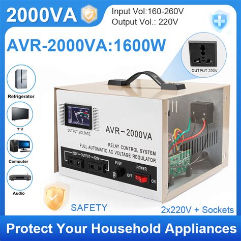 AVR-2000VA Automatic Voltage Regulator AVR 220V 110V Output for TV Ref Computer | Shopee Philippines