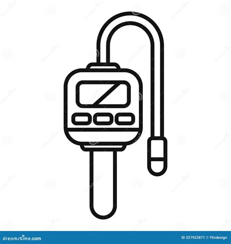 Digital Gas Detector Measuring Instrument Showing Methane Level Stock Vector Illustration Of