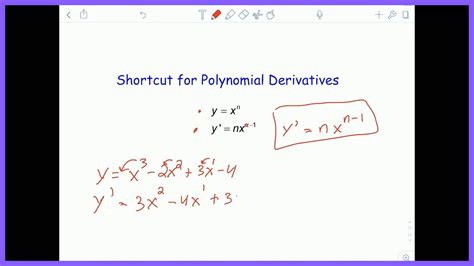 The Shortcut For Polynomial Derivatives Youtube