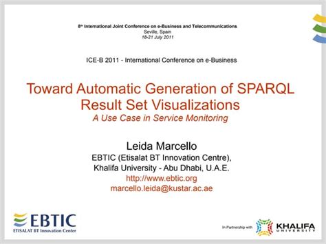 Toward Automatic Generation Of Sparql Result Set Visualizations Ppt