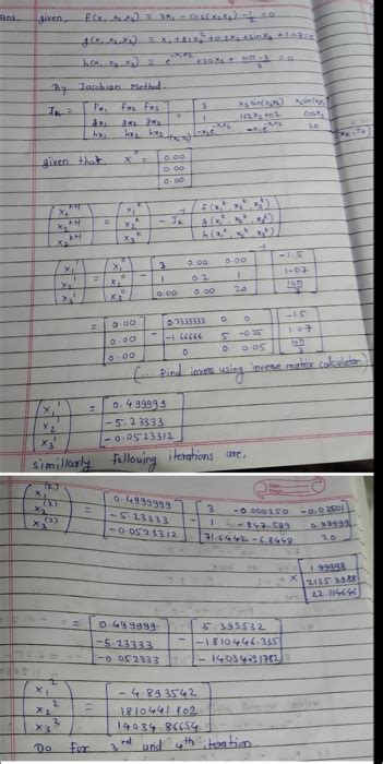 Solved Solve The Following Non Linear Equation System By Chegg Com