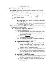 ECON Test Review ECON Test Review Price Elasticity Of Demand A Elasticity