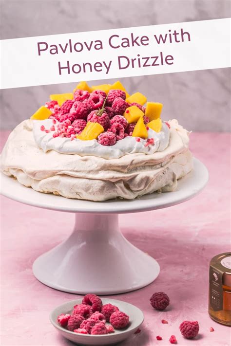 Pavlova Cake With Honey Drizzle Honey Recipes Dessert Pavlova Cake