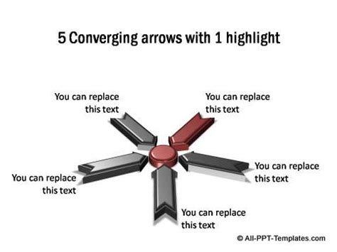 PowerPoint Arrows Templates Converging