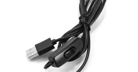 Usb To Micro Usb Cable 1 5 Meters Black With On Off Switch Power Control For Raspberry Pi