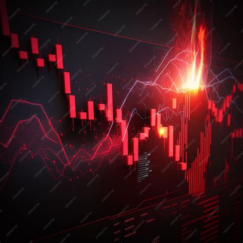 Premium Photo A Red Line Graph With The Word Stock On It