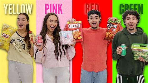 EATING ONLY ONE COLOR OF FOOD FOR 24 HOURS! (Rainbow Food Challenge) - YouTube