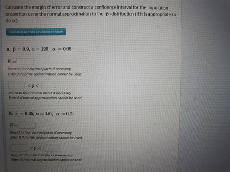 Solved Calculate The Margin Of Error And Construct A Chegg