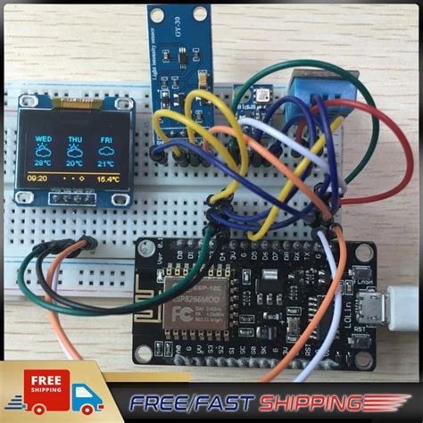 Esp8266 Temperature Humidity Atmospheric Pressure Sensor Oled Display £