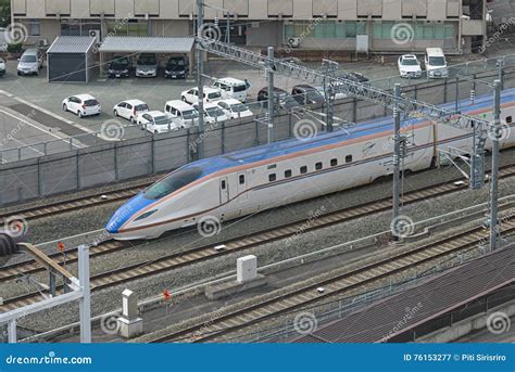 Top View Of E7 Series Bullet High Speed Or Shinkansen Train Editorial