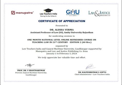 Dr Alisha Verma On Linkedin Delighted To Receive The Certificate For