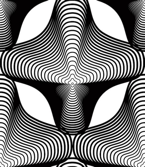 Premium Vector Ornate Vector Monochrome Abstract Background With Black Lines Symmetric