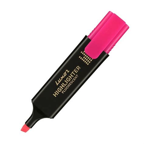 Pink Plastic Luxor Highlighter Pen For Highlighting Model Namenumber