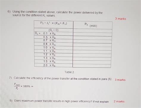 Solved Experiment Verification Of The Maximum Power