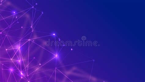 Abstract Molecules Banner With Circle Line Molecule Structure Vector Design Network