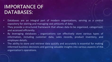 Database Support.pptx | Databases | Computer Software and Applications