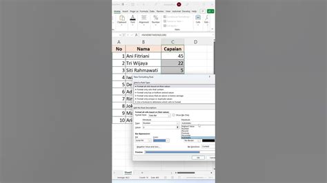 Cara Membuat Progress Bar Di Excel Nilai Maksimum 100 Tutorialexcel Youtube