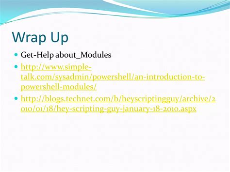 An Introduction To Powershell Modules Pptx Computing Technology And Computing