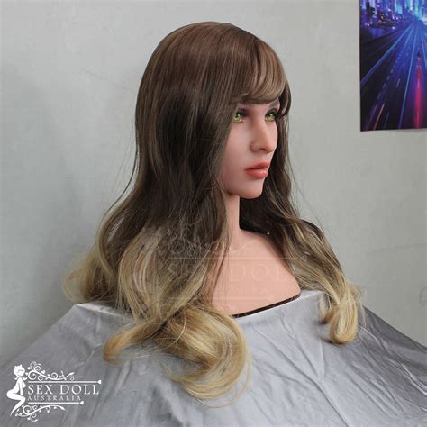 Deluxe Wig Ombre Mousy Brown Long Waves Sex Doll Australia